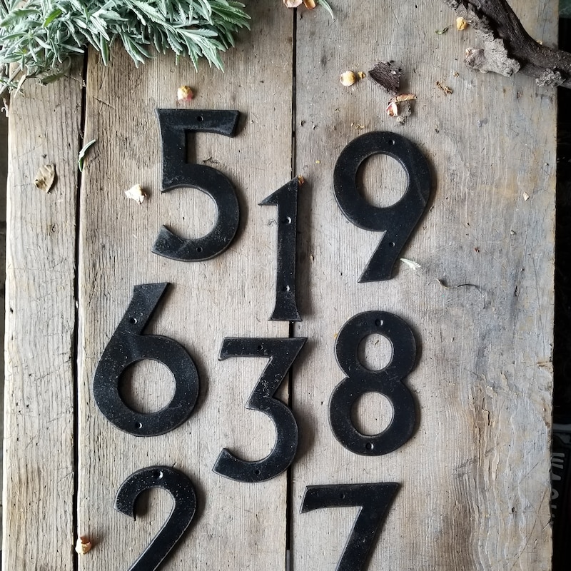 Wrought Iron House Numbers - Etsy