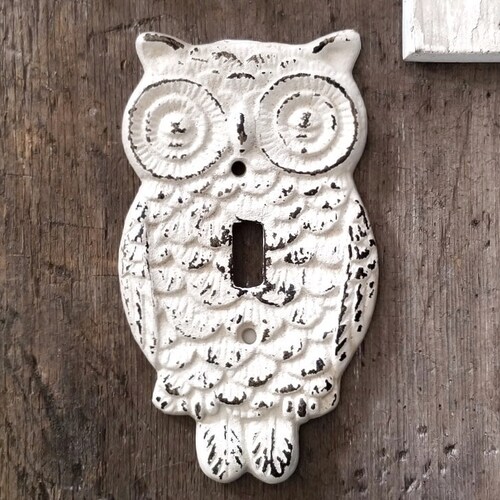 Shabby Chic Owl Light Switch Cover Farmhouse Bird Decor | Etsy
