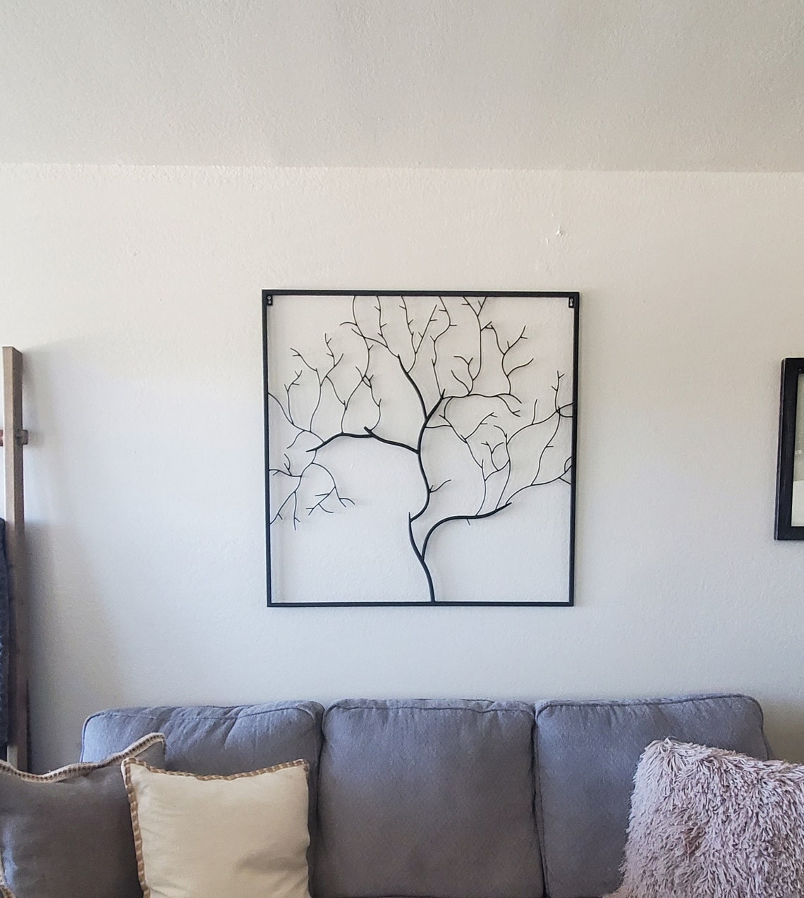 Square Metal Tree Wall Art Bare Tree Tree of Life Decor - Etsy