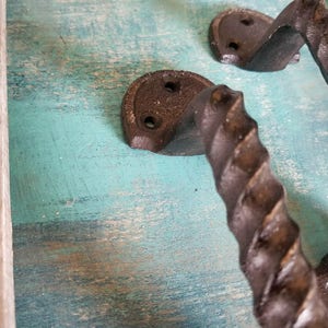 Large Iron Twisted Handle, Pull Handle, Utitility Hardware, Home ...
