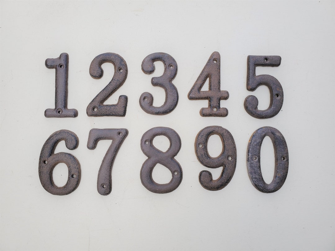 Iron House Numbers, Modern Numbers, Address Numbers, Mid Century Home ...