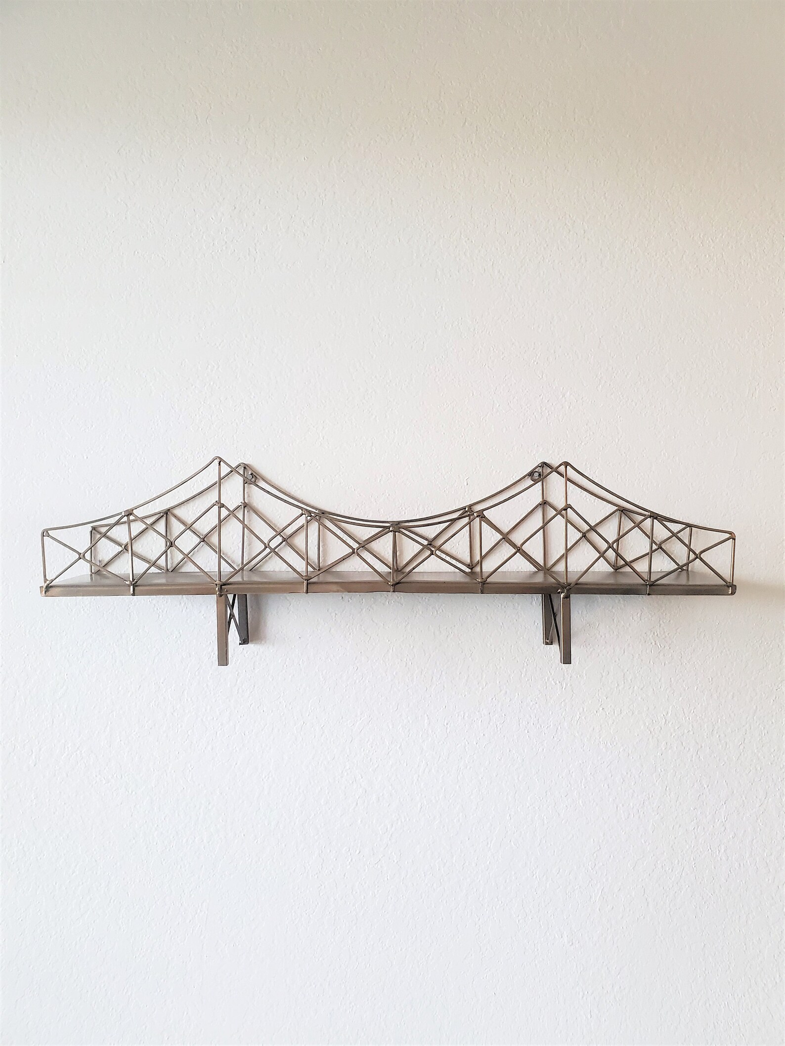 Metal Bridge Wall Shelf Metal Wall Decor Bridge Shelving - Etsy
