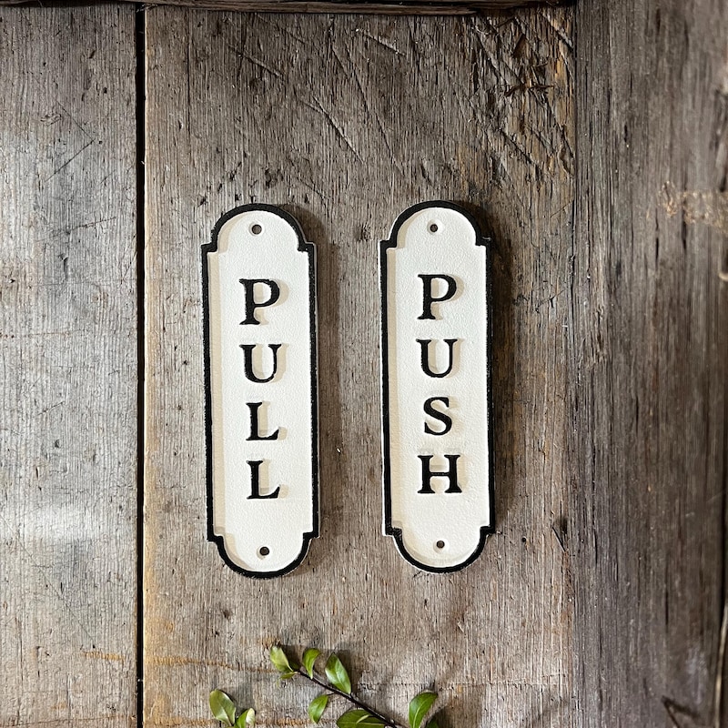 Push pull signs - Etsy Polska