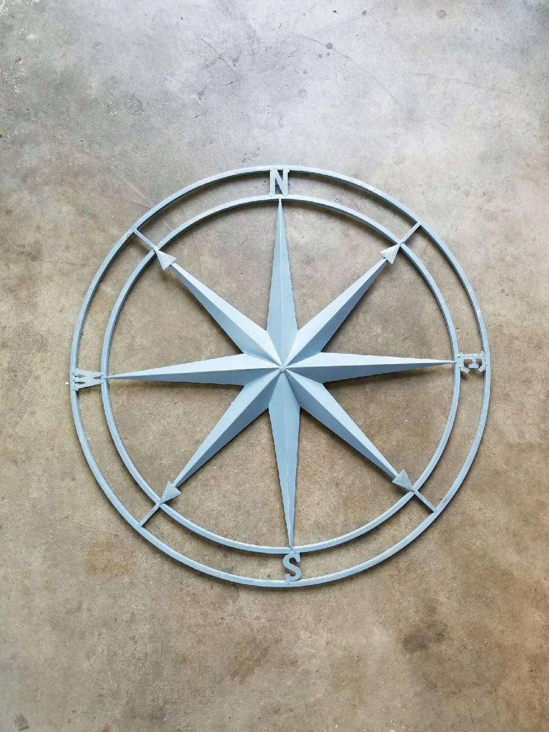 Nautical Wall Decor, Metal Compass, Wall Art - Etsy