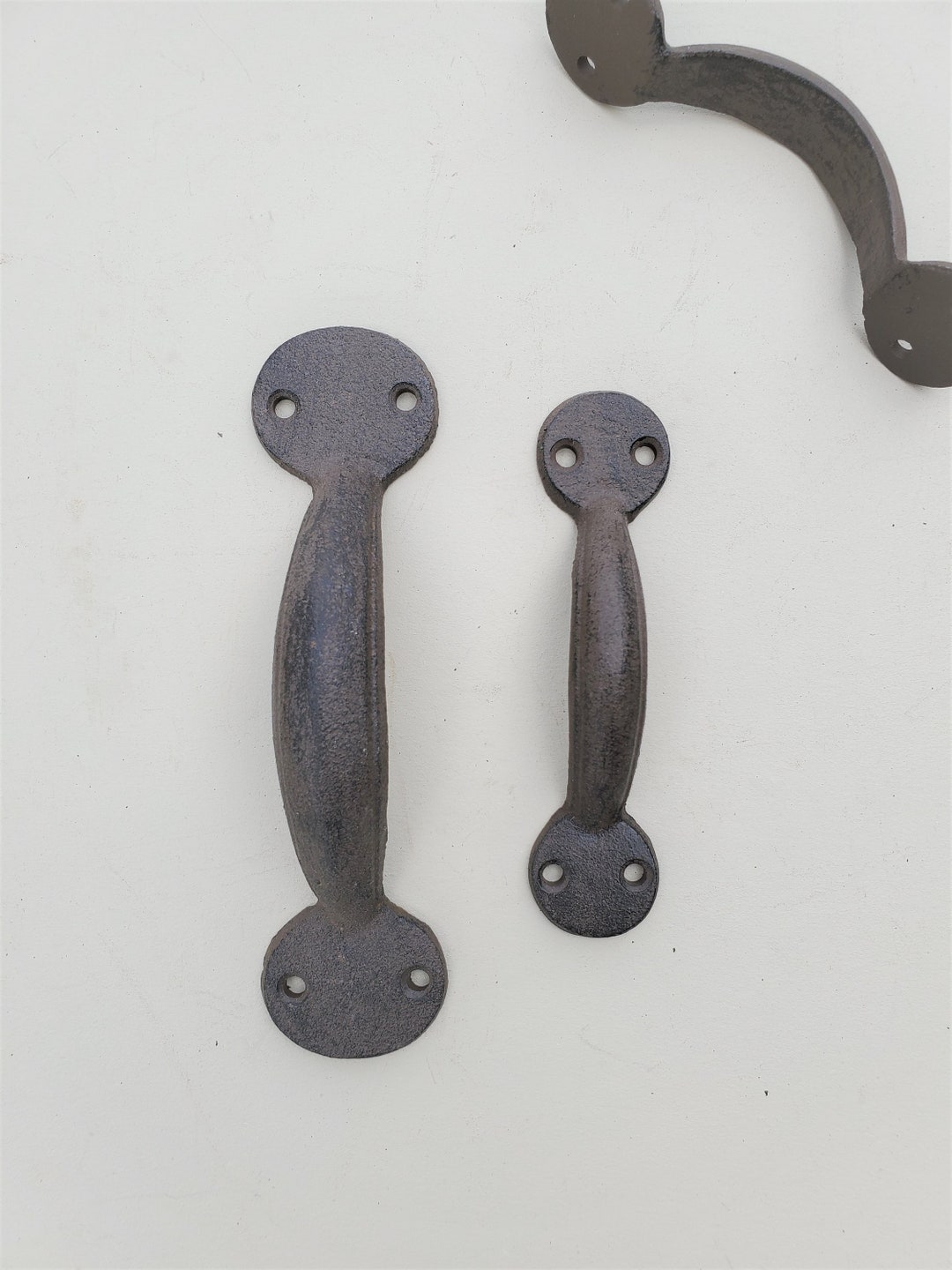Large Iron Handle, Drawer Pull, Pull Handle, Utitility Hardware, Home ...