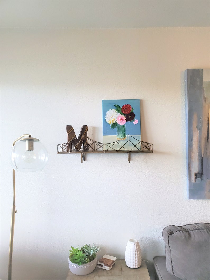Metal Bridge Wall Shelf Metal Wall Decor Bridge Shelving - Etsy