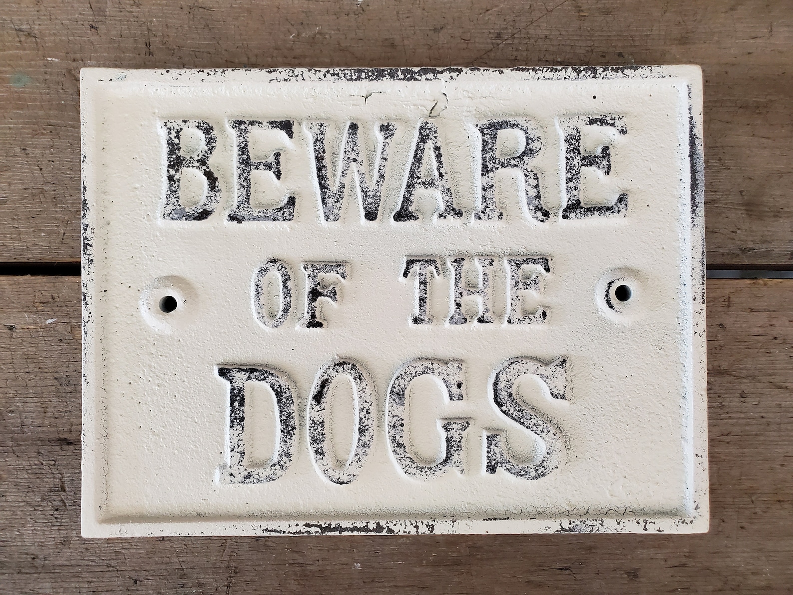 Beware of Dogs Sign Iron Beware of the Dogs Yard Sign Gate - Etsy