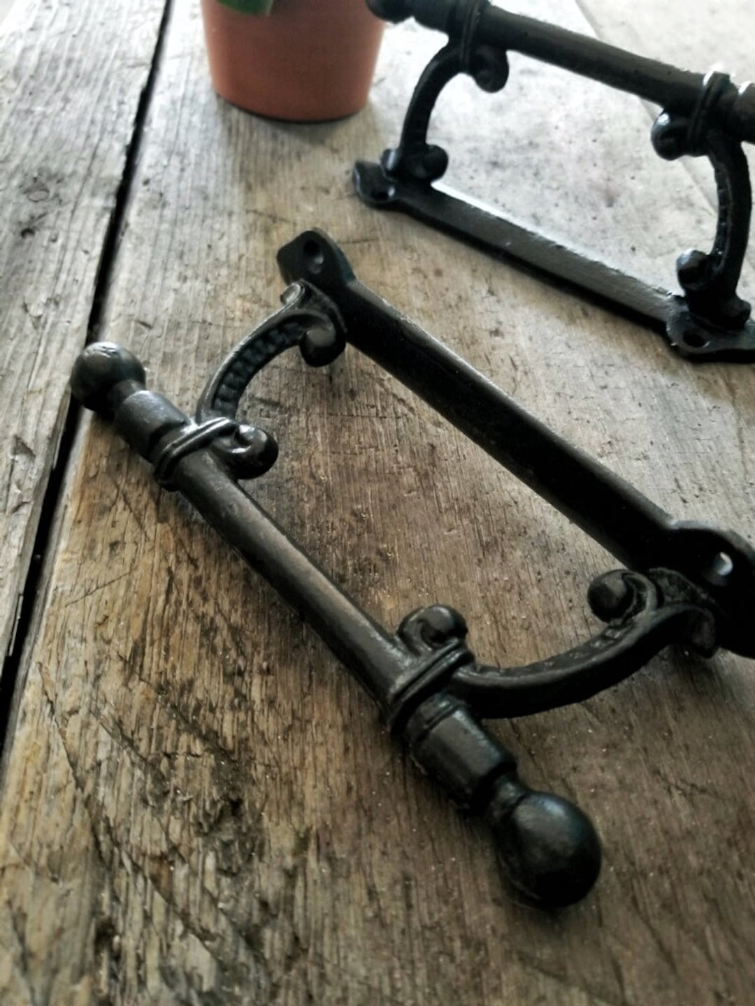 Cast Iron Gate Handle: Heavy Duty Door Pull, Industrial Decor - Etsy