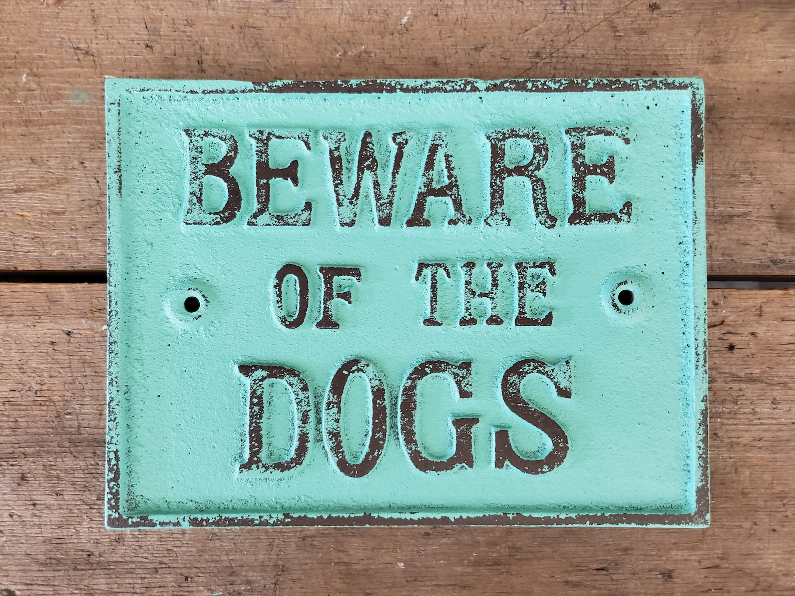 Beware of Dogs Sign Iron Beware of the Dogs Yard Sign Gate - Etsy