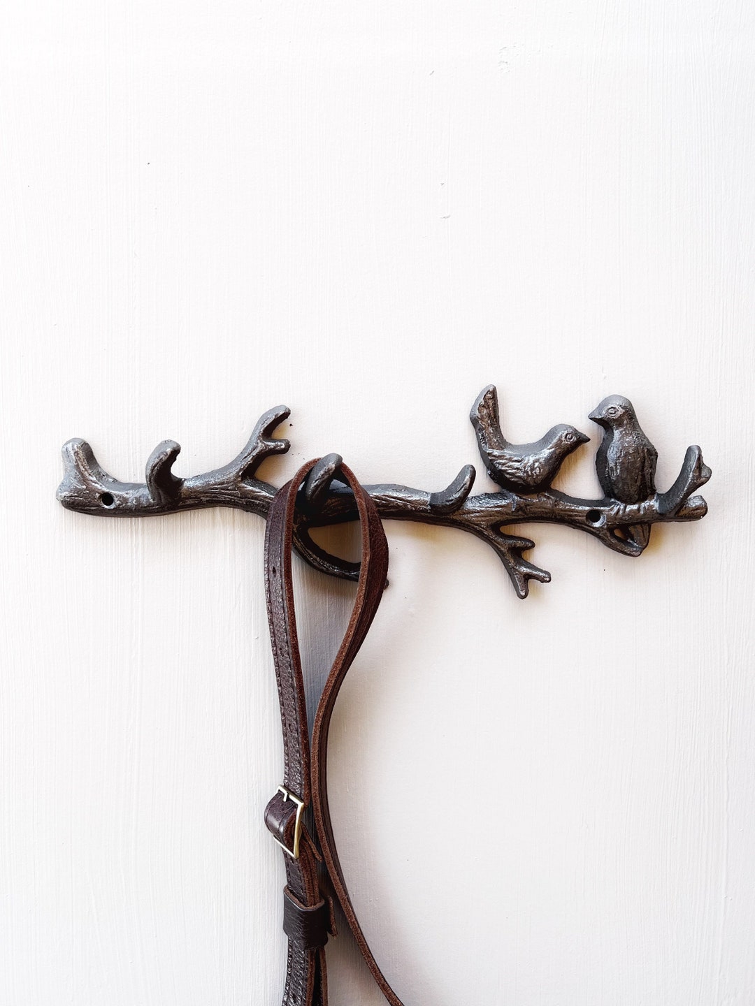 Bird on a Branch Hook, Wall Hooks, Bird Hooks, Vintage Style Coat Hooks ...
