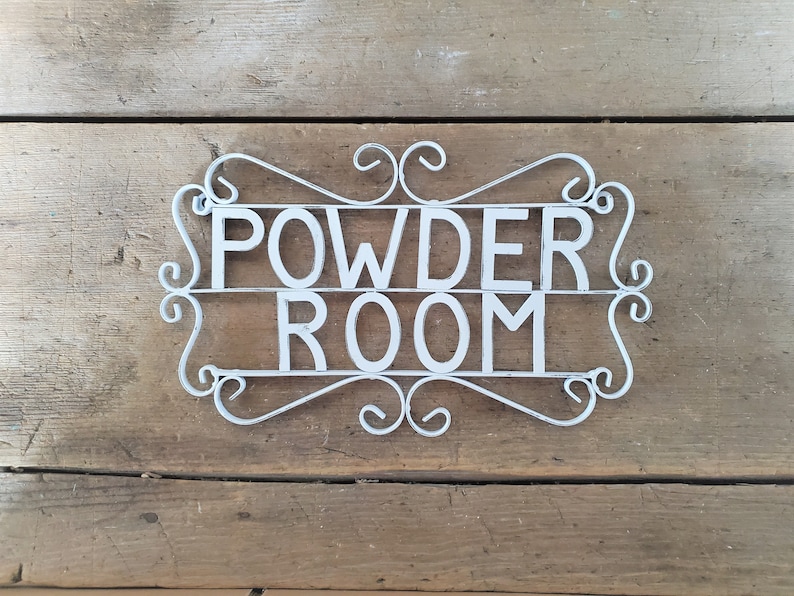 Powder Room Sign, Bathroom Sign, Decorative Restroom Sign - Etsy