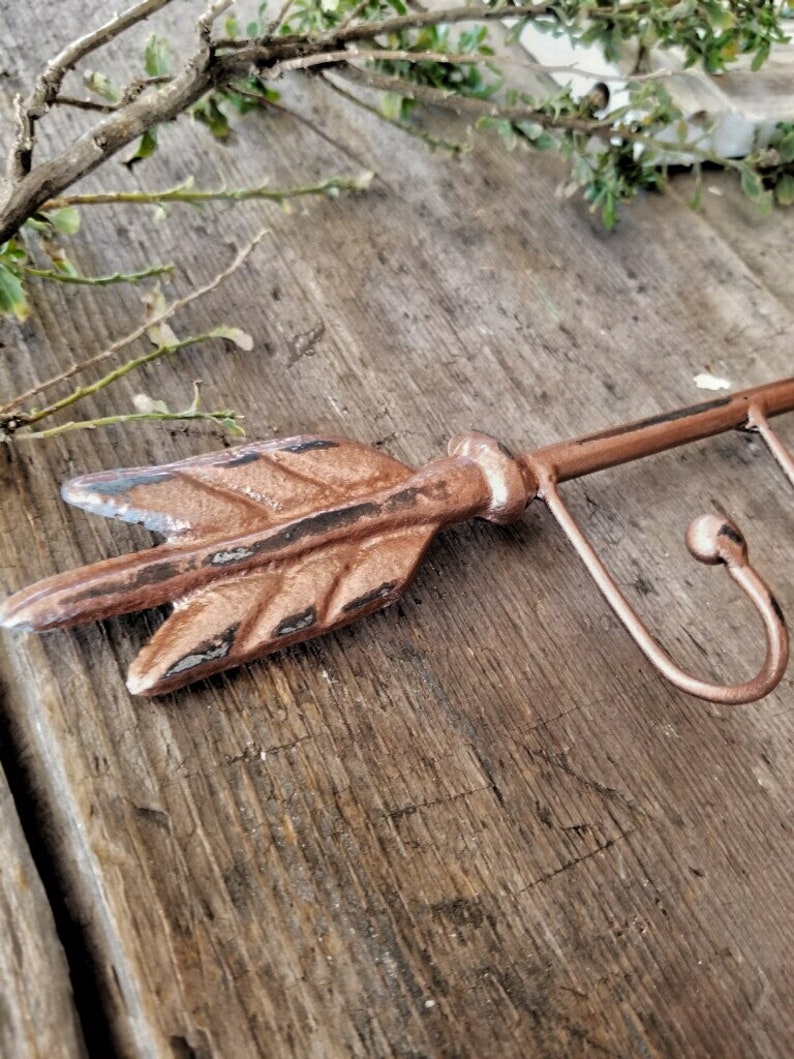Rustic Metal Arrow Wall Hook: Boho Key & Leash Holder - Etsy