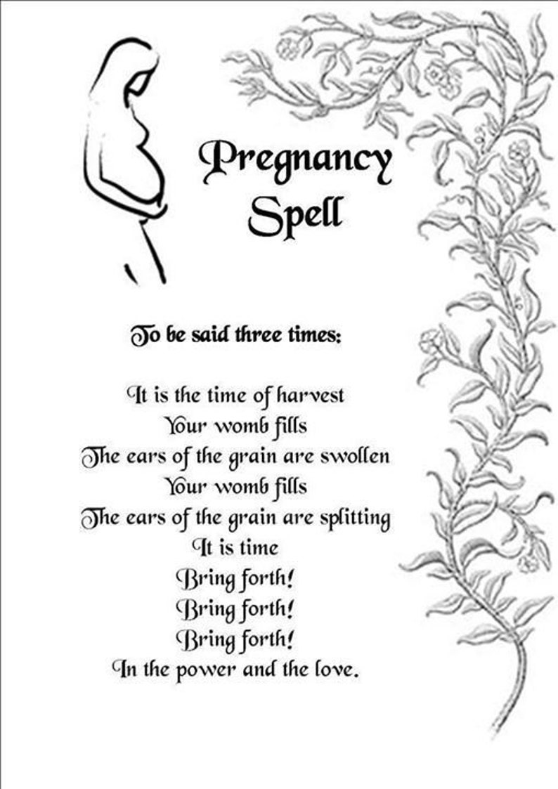 Printable Fertility Spell | Etsy