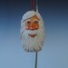 Wood Santa Ornament -santa With No Hat - Hand Carved and Painted ...