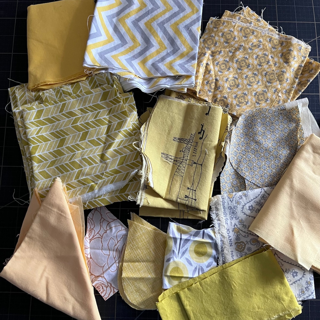 Yellow Fabric Scrap Bundle No. 1 11.3 Oz. - Etsy