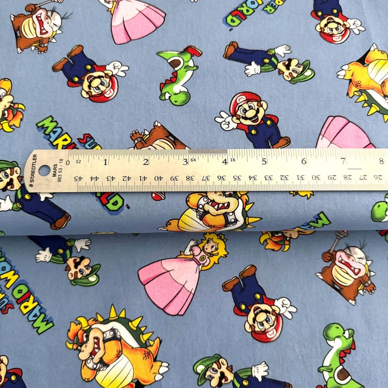 Super Mario Fabric by the Yard - Etsy