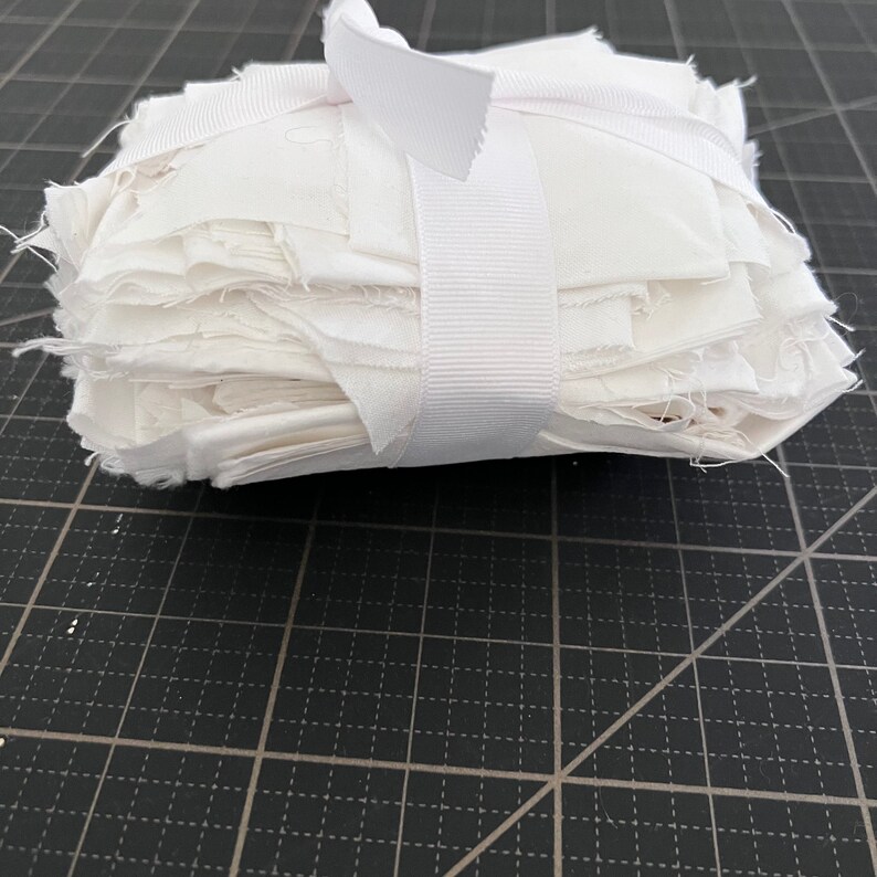 White Solid Fabric Scrap Bundle No. 2 8 Oz. - Etsy