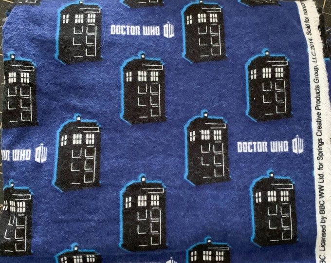 Tardis Flannel - Fabric by the Yard - Rare Out of Print - Etsy