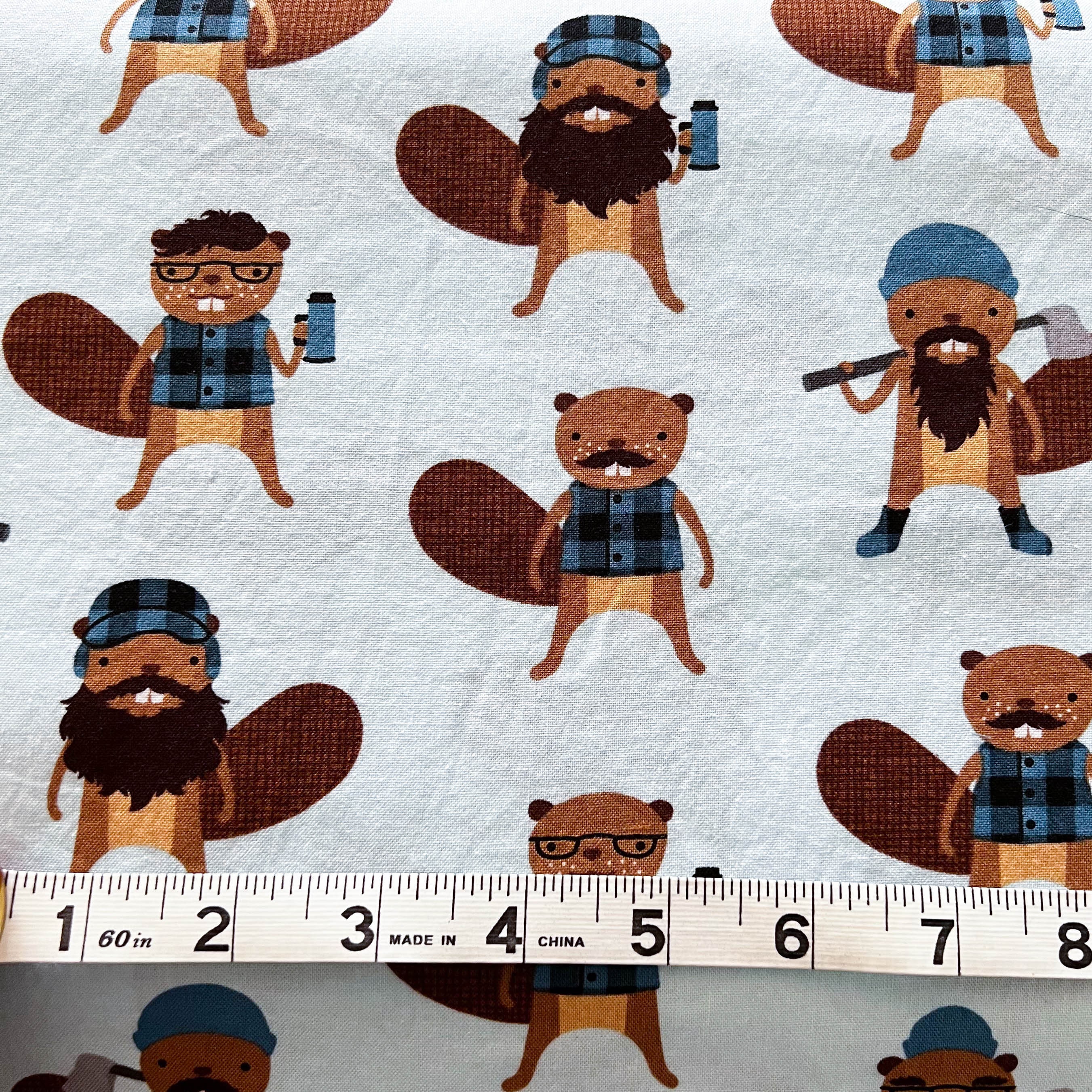 Burly Beavers Cotton Fabric Andie Hanna Fabric by the Yard - Etsy