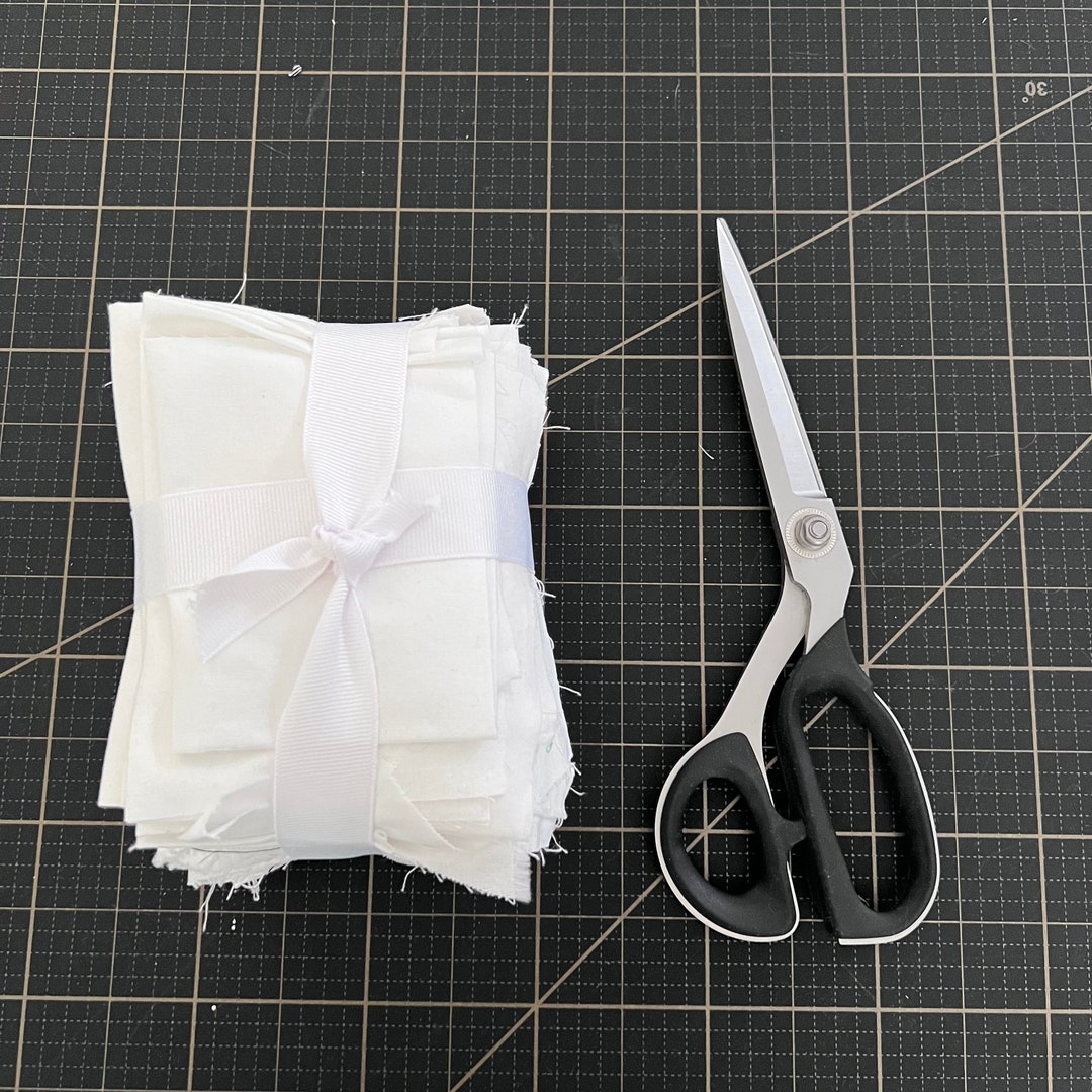 White Solid Fabric Scrap Bundle No. 1 - 11.5 Oz. - Etsy