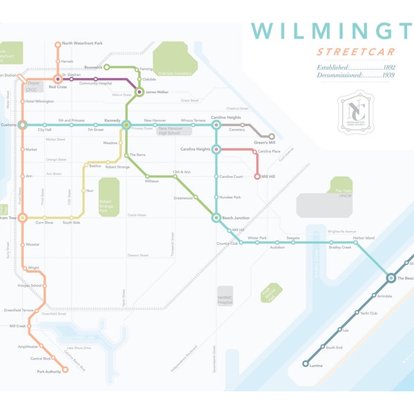 Wilmington Map - Etsy