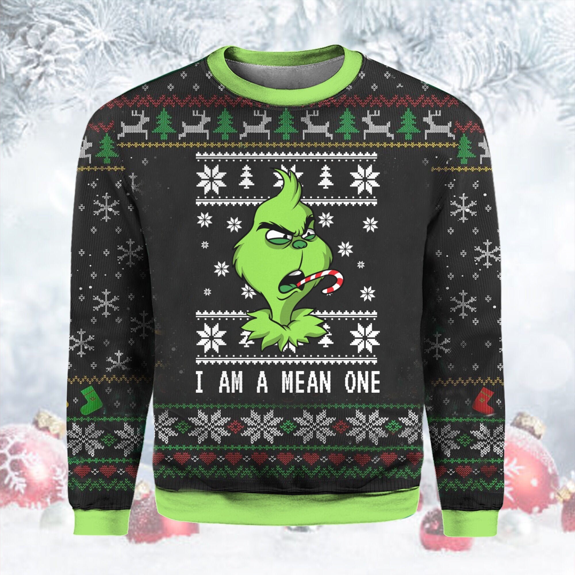 Nouveau pull laid Grinch Face Noël pull de Noël pull de - Etsy France