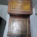Original Antique Leather Top End Table - Etsy
