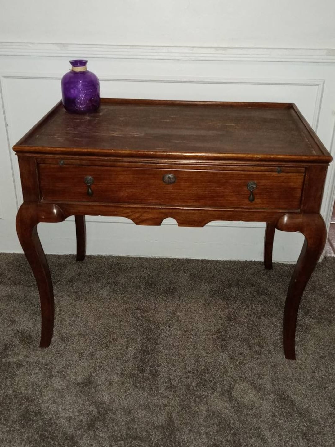 19th Century Minton Spidell Ladies Writing Desk W/pull Out Leaf and ...