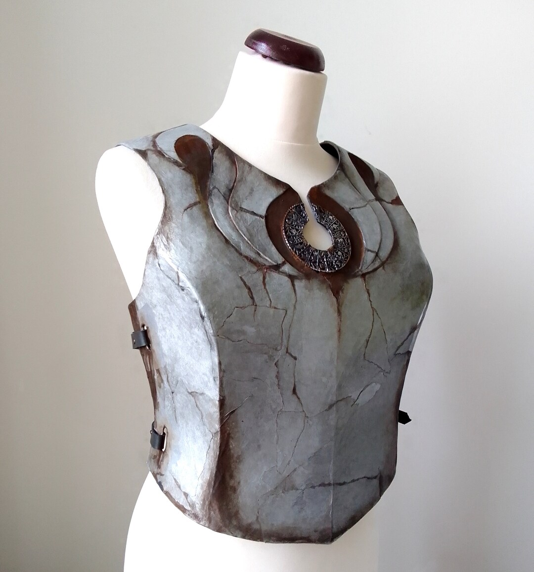 Cosplay Armor, Chest Plate, Larp Costume Top for Men or Women, Silver ...