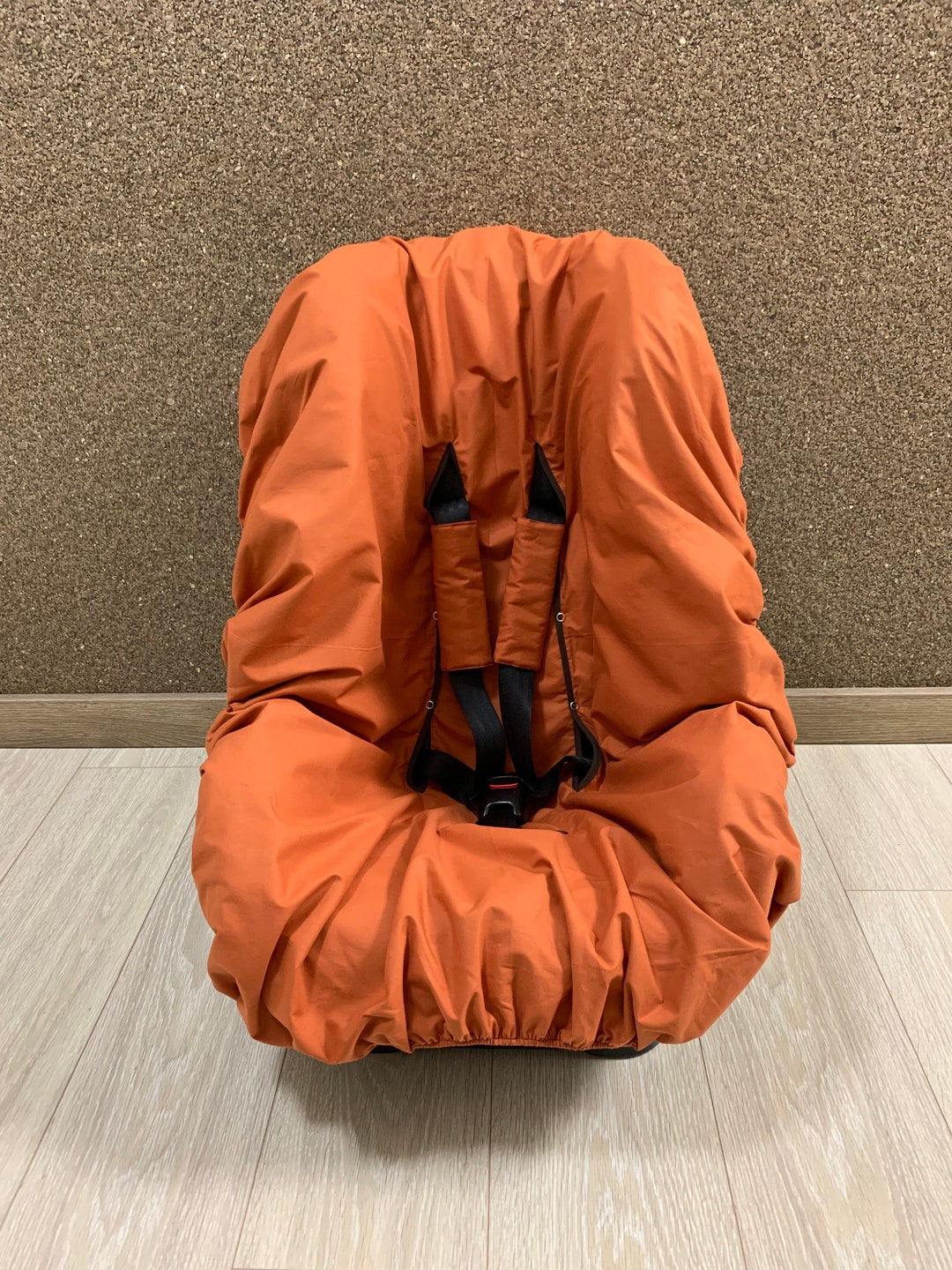 Waterproof Toddler Car Seat Liner For Kids In Cinnamon With Strap