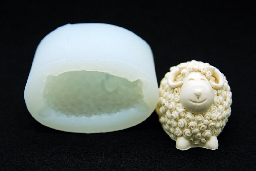 Silicone Mold Cute Sheep Casting Mold, Candle, Raysin, Decoration ...