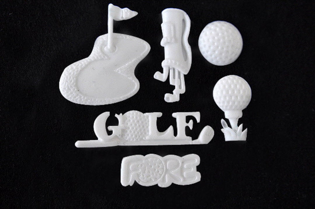 Silicone Mold Golf SET Casting Mold, Candle, Raysin, Decoration ...