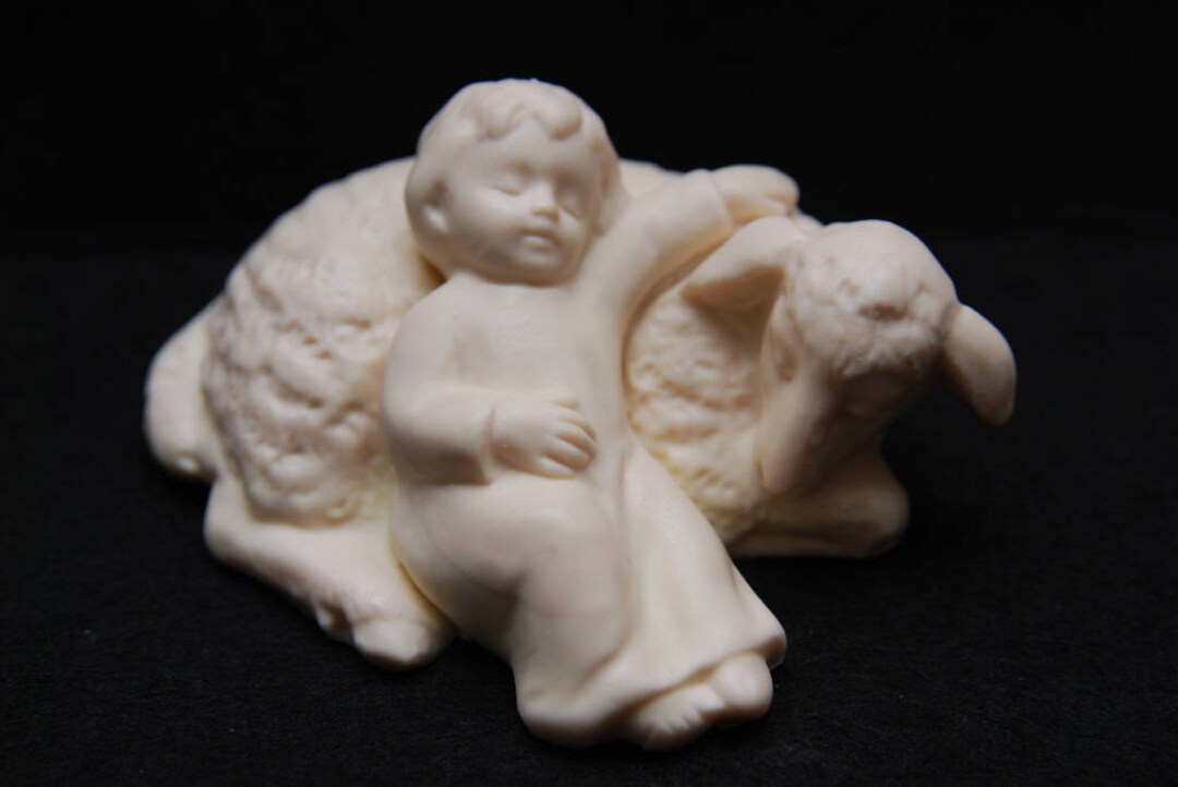 Silicone Mold Sheep and Shepherd Casting Mold, Candle, Raysin ...