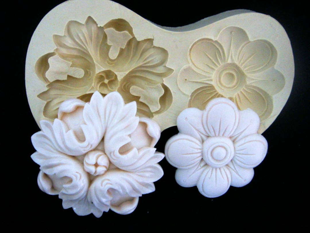 Silicone Mold Flower Molding 5 Casting Mold, Candle, Raysin, Decoration ...