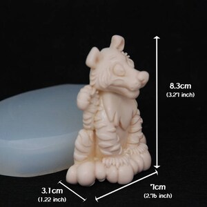 2D Tiger, Silicone Mold Mould Sugarcraft Candle Soap Chocolate Polymer ...