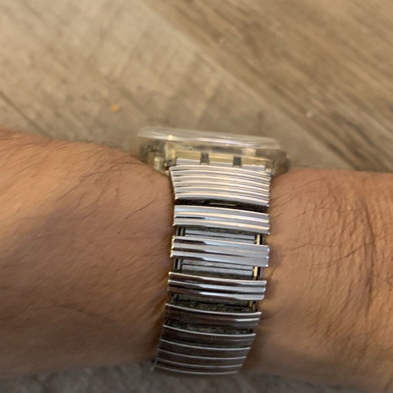 1993 Swatch Watch See Through 32mm Case, Metal Band W… - Gem