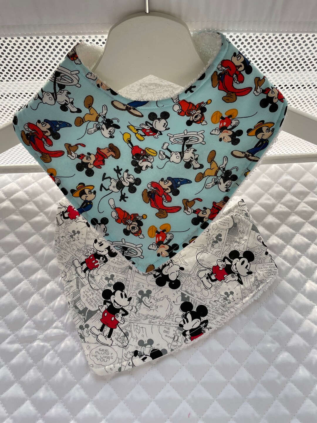 Mickey Mouse Baby Boy Bibs Set of 2 Baby Bibs Baby Gift - Etsy