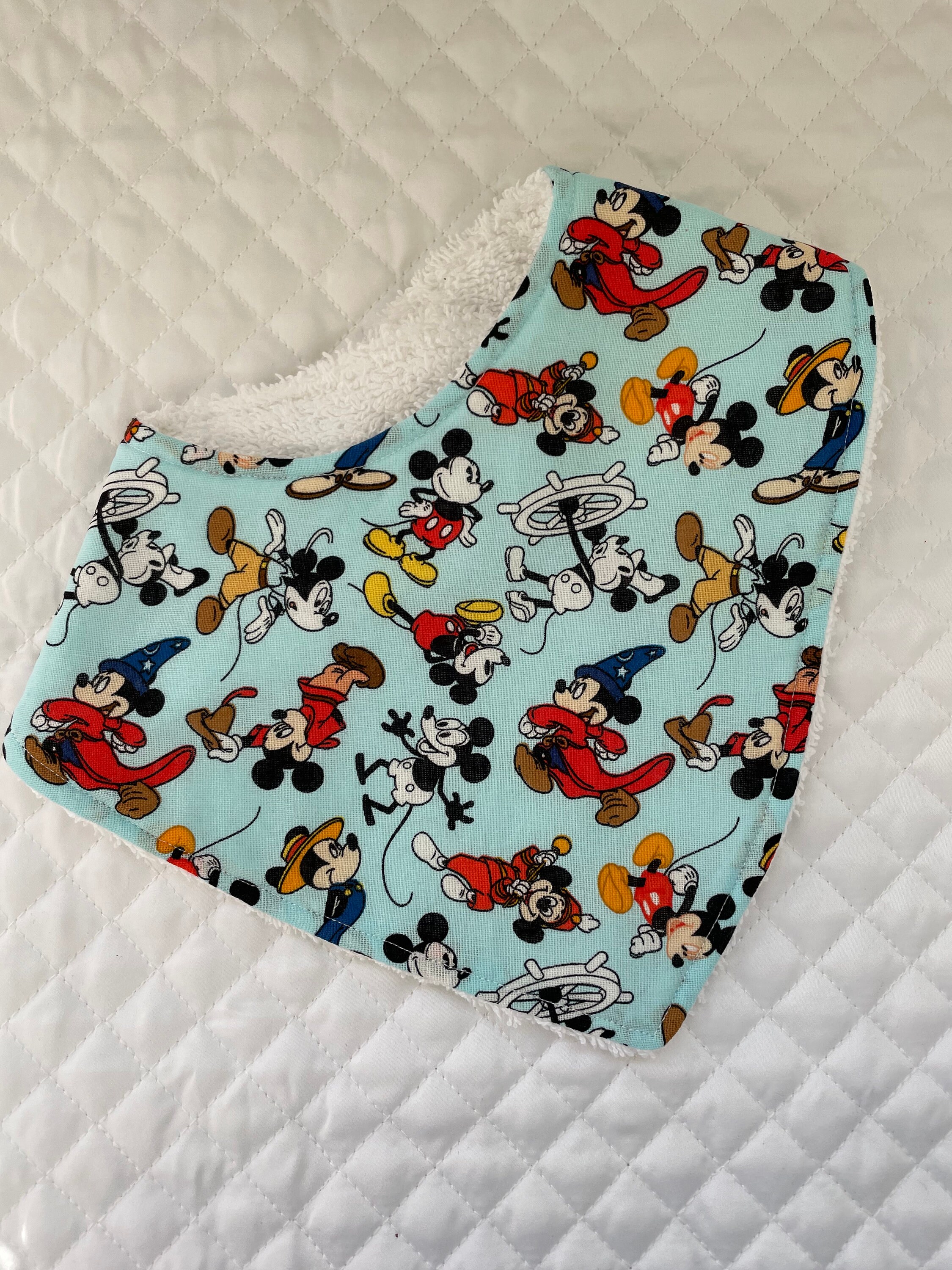 Mickey Mouse Baby Boy Bibs Set of 2 Baby Bibs Baby Gift - Etsy