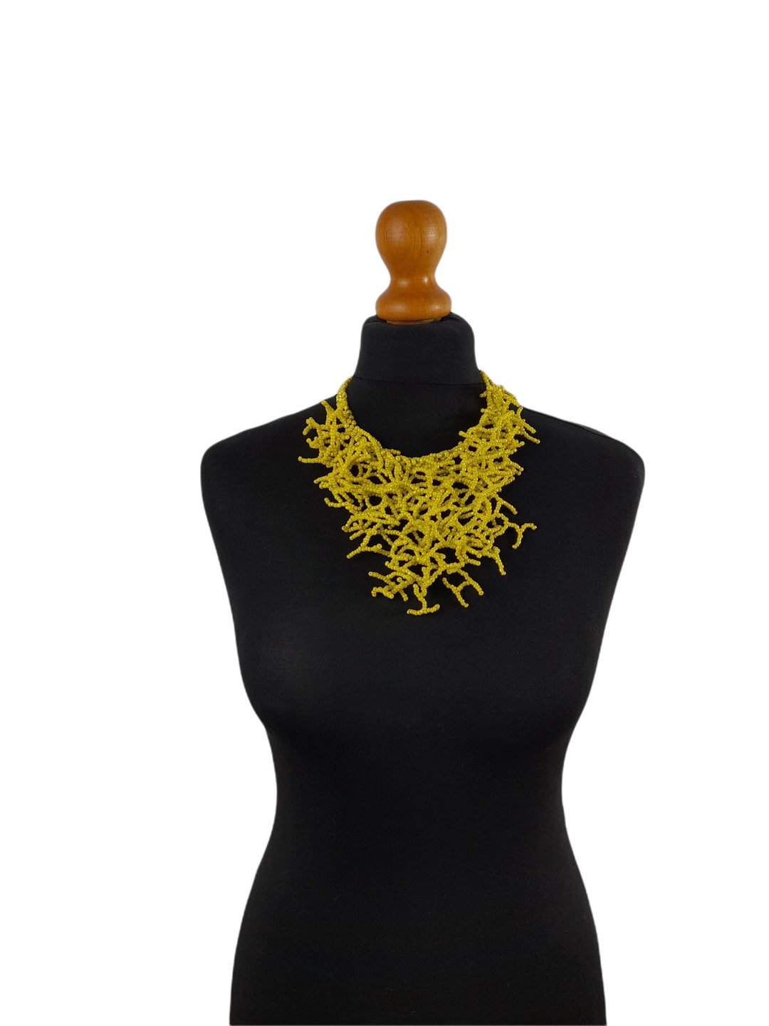 Beaded Statement Necklace - Etsy