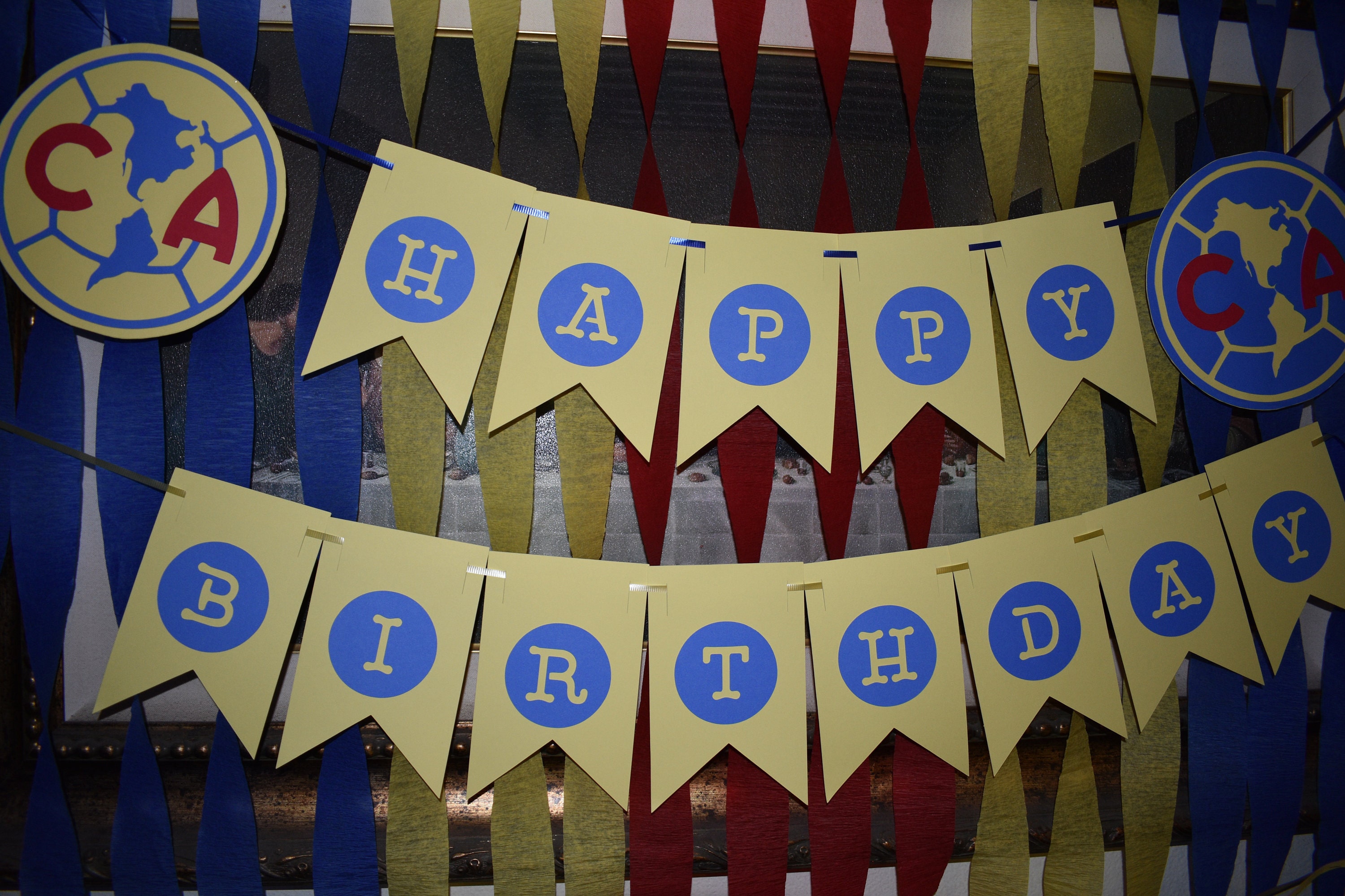 Club América cumpleaños Banner / decoraciones de fútbol / | Etsy