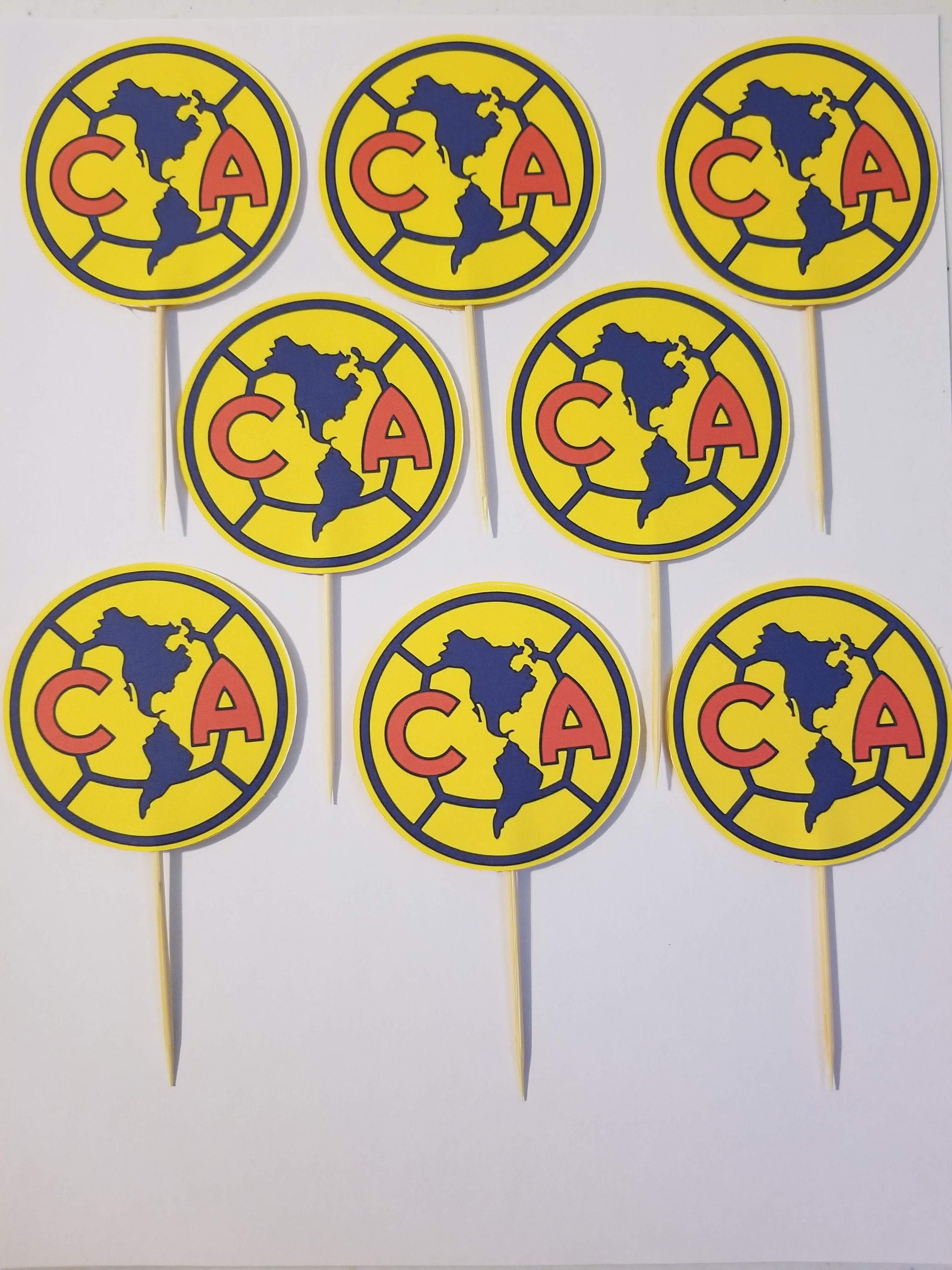 Club América Cupcake Toppers/ Las Aguilas del America Cupcake - Etsy México