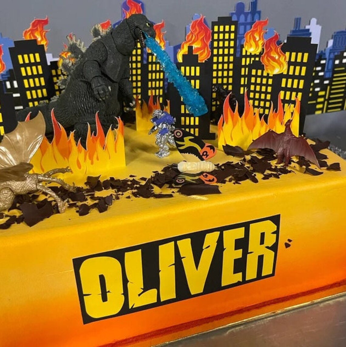 Godzilla Cake Topper/ Godzilla Cake/ Godzilla Birthday/ - Etsy