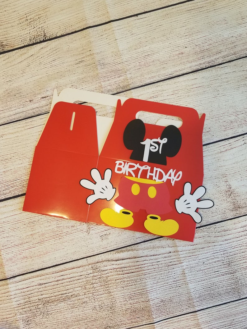 Mickey Mouse Favor Boxes/ Mickey Mouse Goodie Boxes/ Gable - Etsy