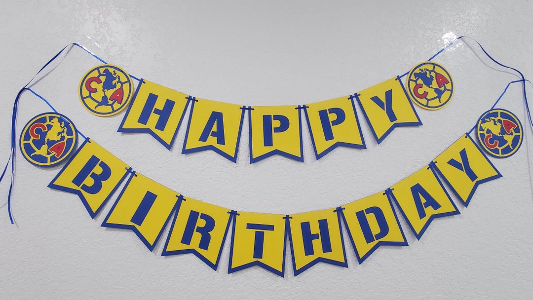 Club America Birthday Banner/ Soccer Decorations/ Soccer Club - Etsy