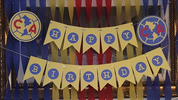 Club America Birthday Banner/ Soccer Decorations/ Soccer Club - Etsy