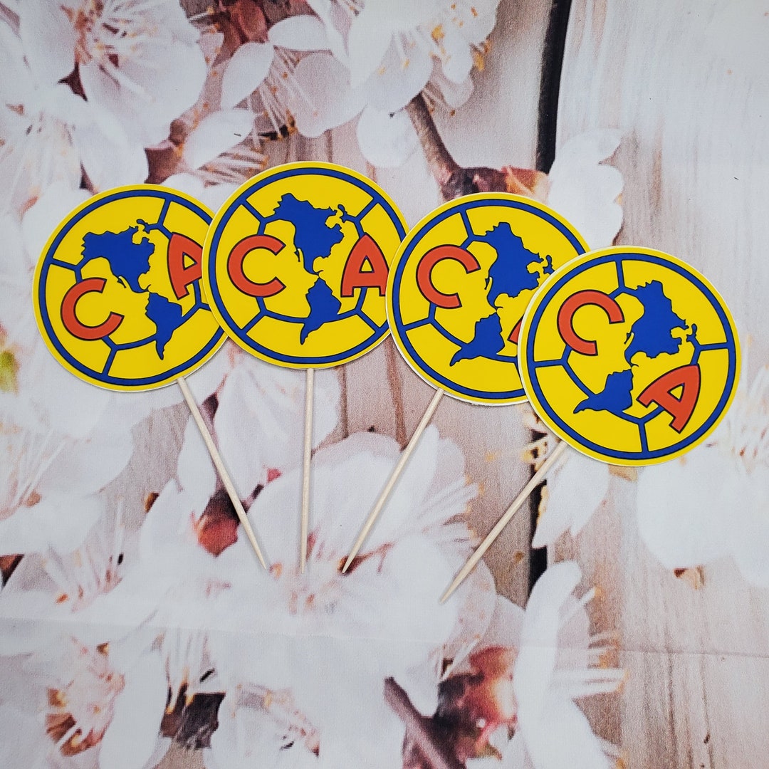 Club America Cupcake Toppers/ Las Aguilas del America Cupcake Toppers ...