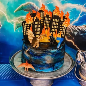 Godzilla Cake Topper/ Godzilla Cake/ Godzilla Birthday/ Godzilla Topper ...