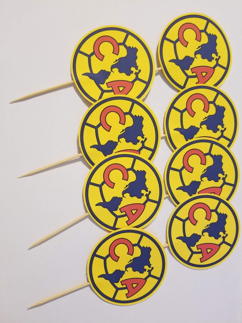 Club America Cupcake Toppers/ Las Aguilas del America Cupcake Toppers ...