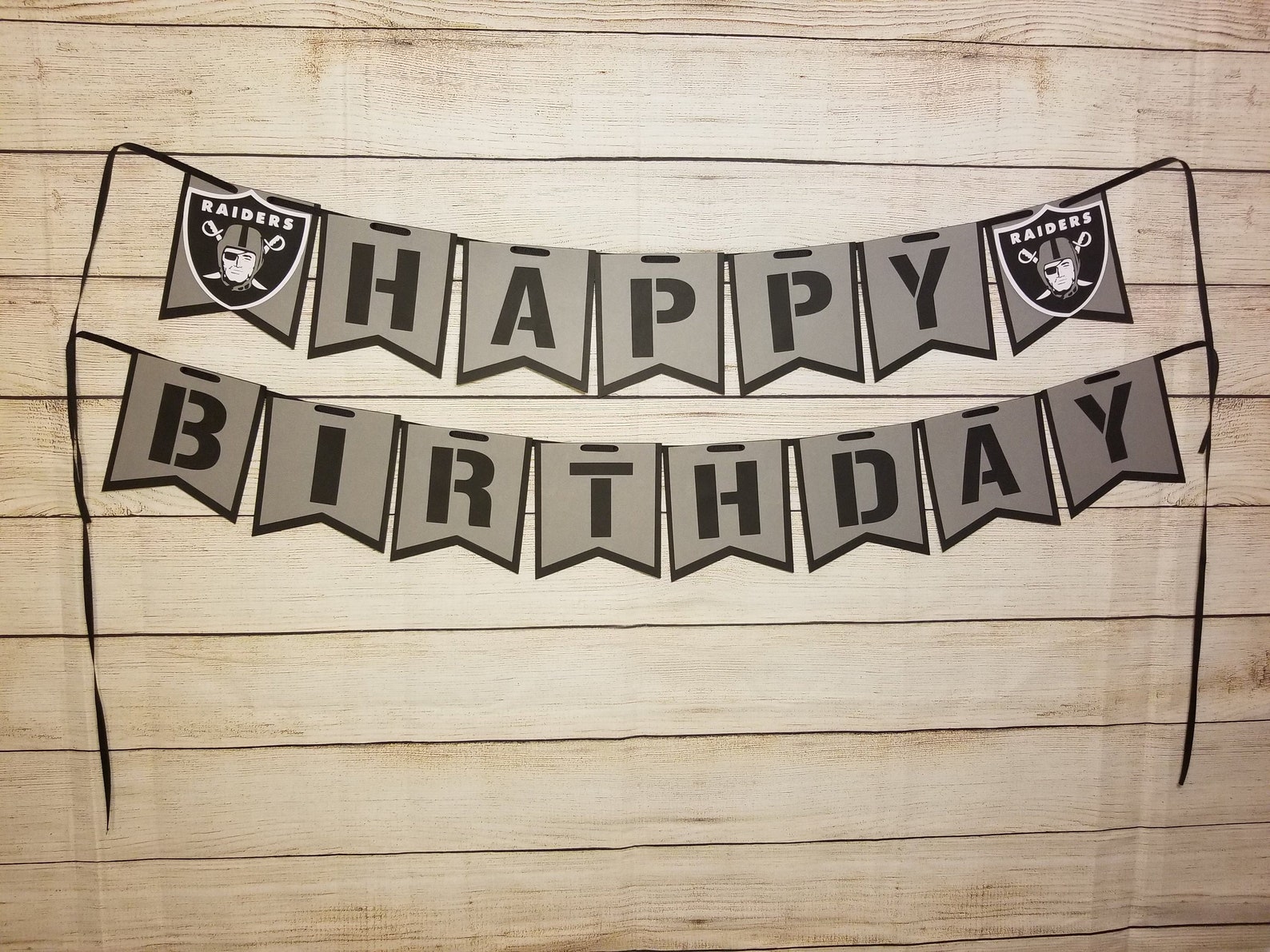 Raiders Birthday Banner/ Raiders Decorations/ Football - Etsy