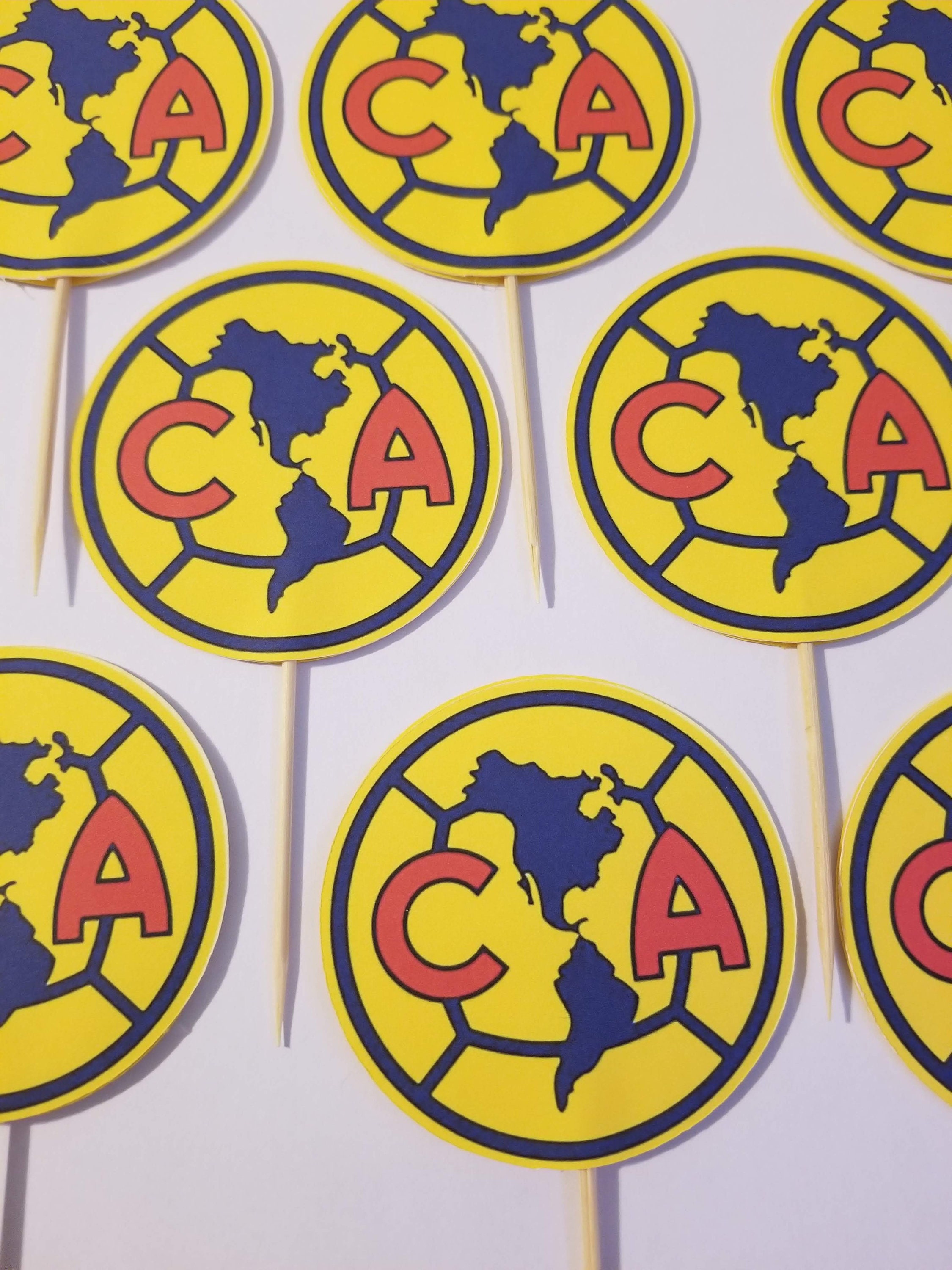 Club América Cupcake Toppers/ Las Aguilas del America Cupcake - Etsy México